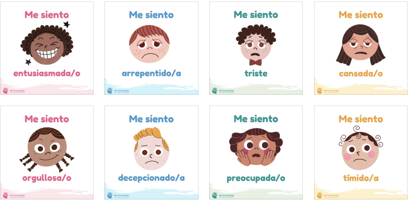 Bonitas láminas Identificando mis emociones - Orientacion Andujar