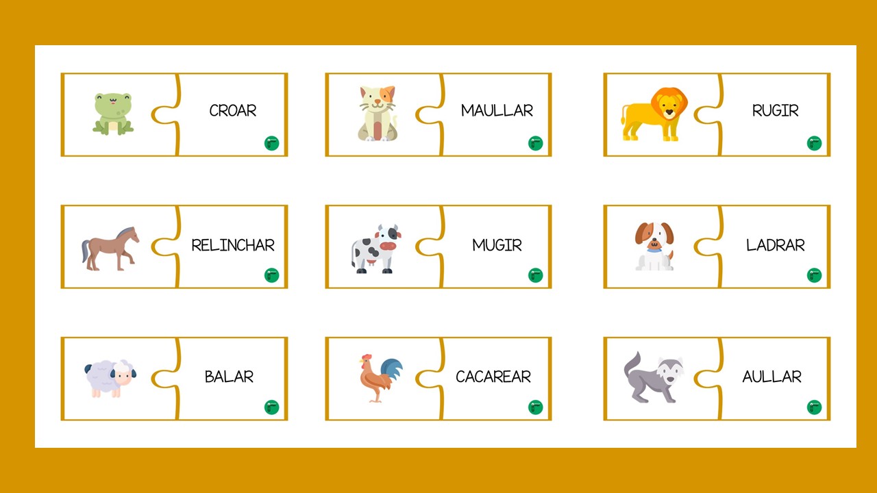 Puzzle manipulativo: El sonido de los animales - Orientacion Andujar