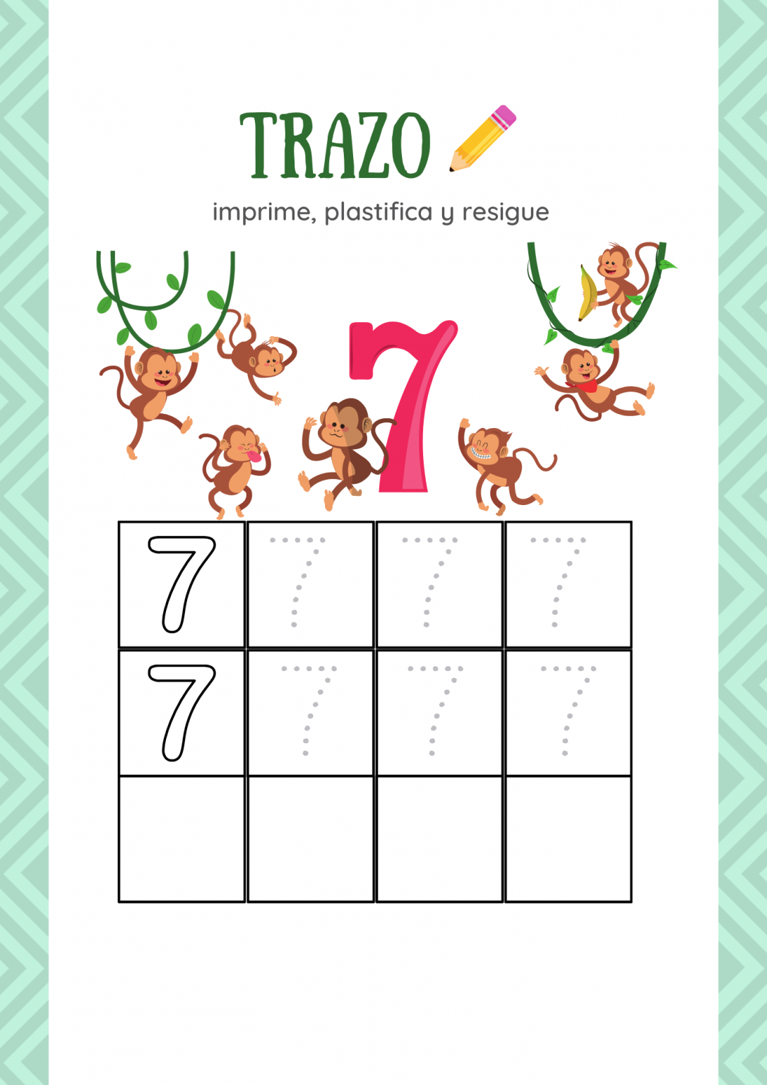 TRABAJAMOS EL TRAZO NÚMEROS 1 AL 10 - Orientacion Andujar