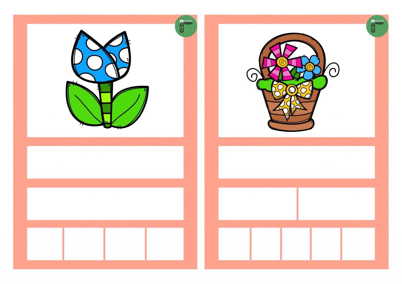 Tarjetas de escritura: primavera - Orientacion Andujar