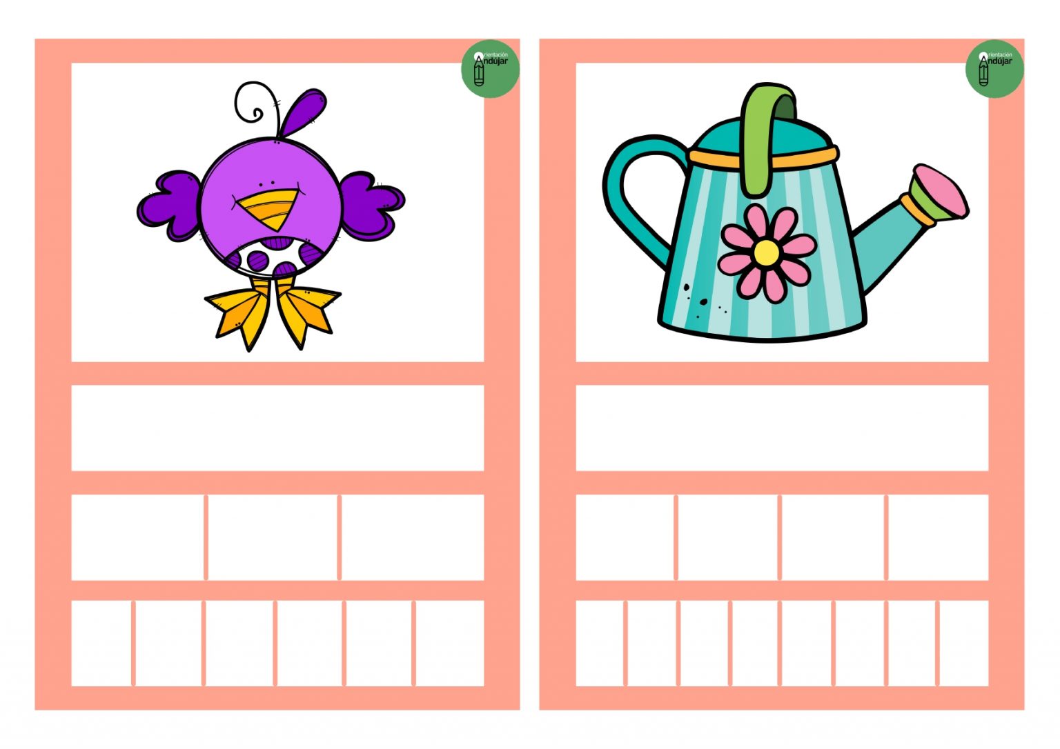 Tarjetas de escritura: primavera - Orientacion Andujar