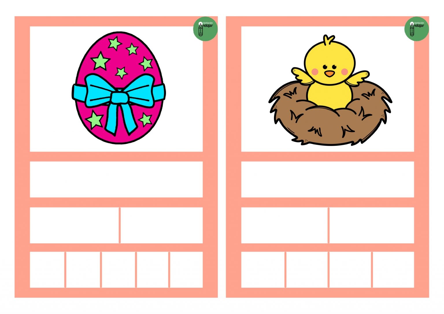 Tarjetas de escritura: primavera - Orientacion Andujar