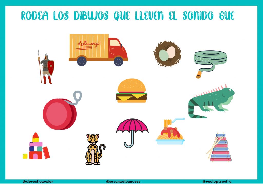 el mundo de las letras letra g - gue -gui - Orientacion Andujar