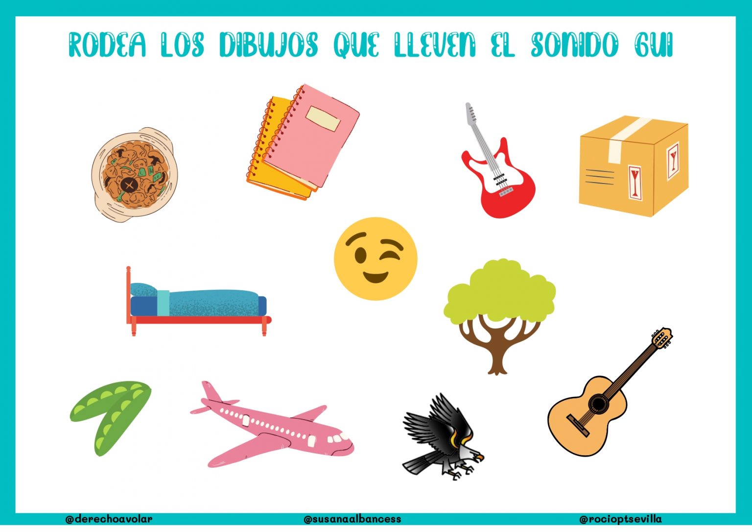 el mundo de las letras letra g - gue -gui - Orientacion Andujar