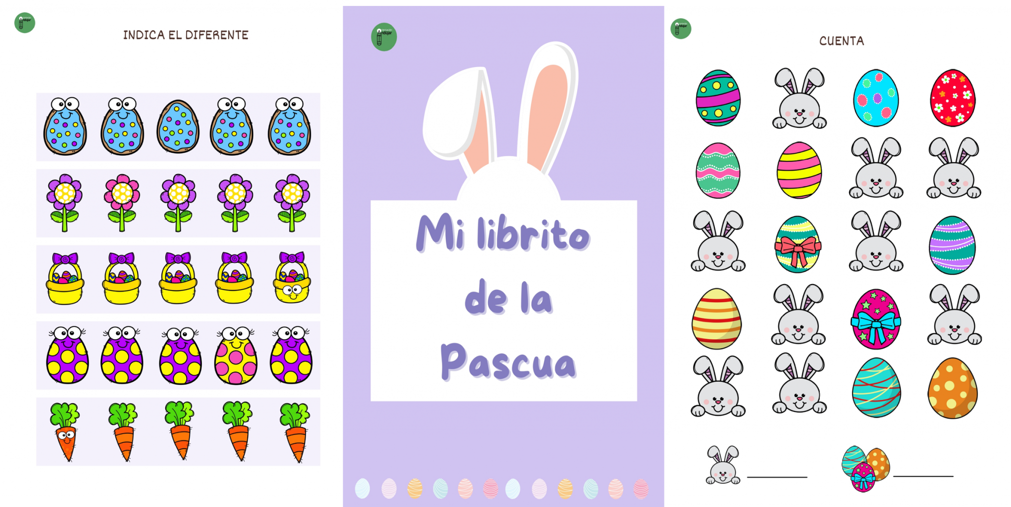 Actividades variadas cuadernito de pascua atención y estimulación ...