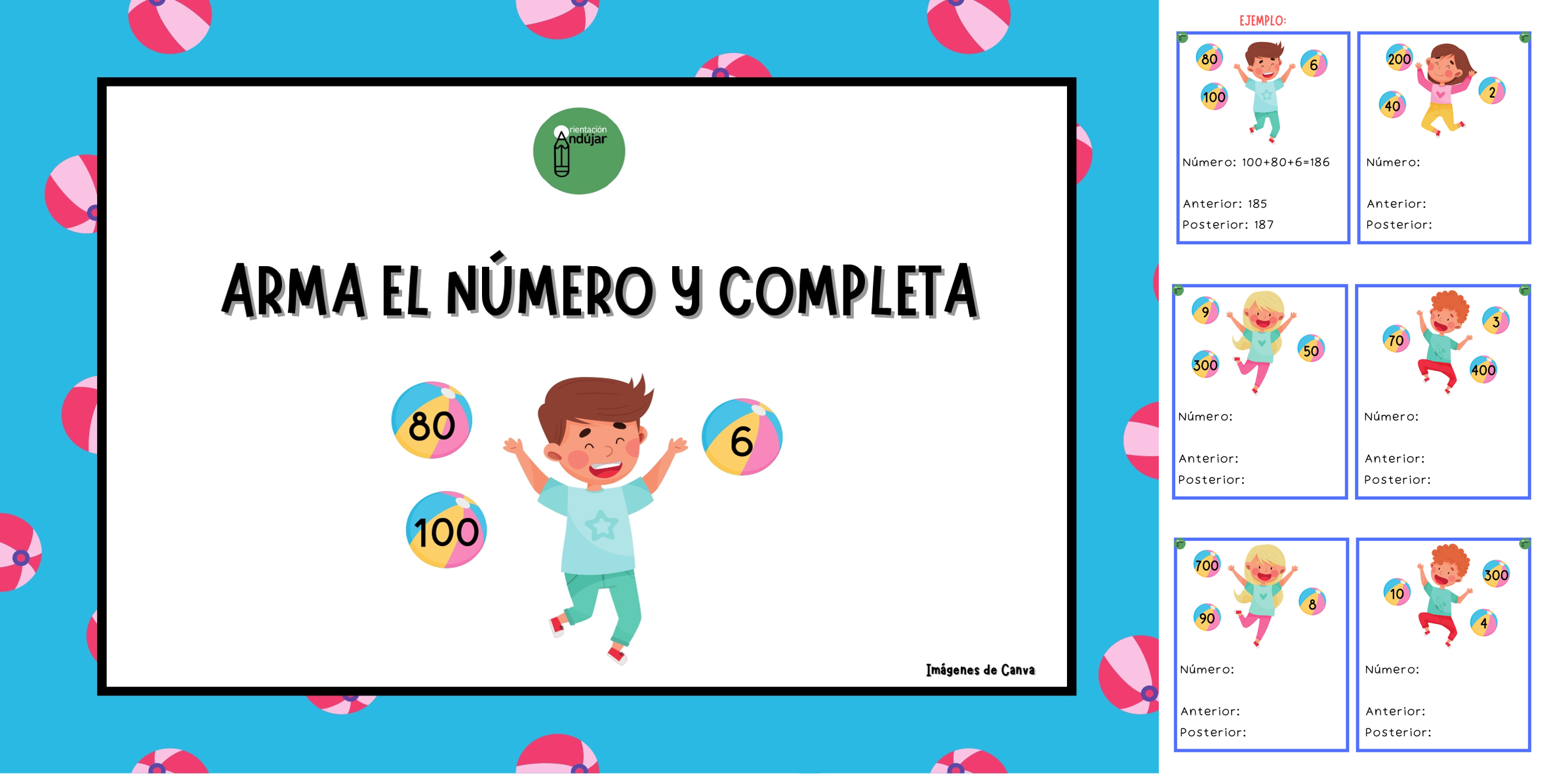 Construye el número y completa - Orientacion Andujar