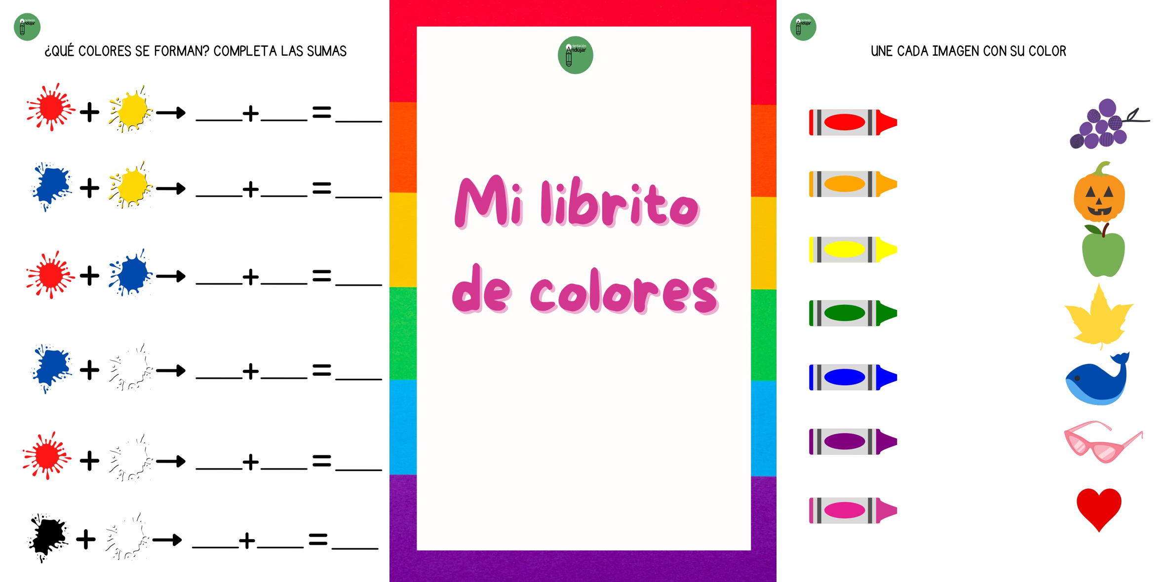 Hojas De Trabajo De Colores Primarios Y Secundarios