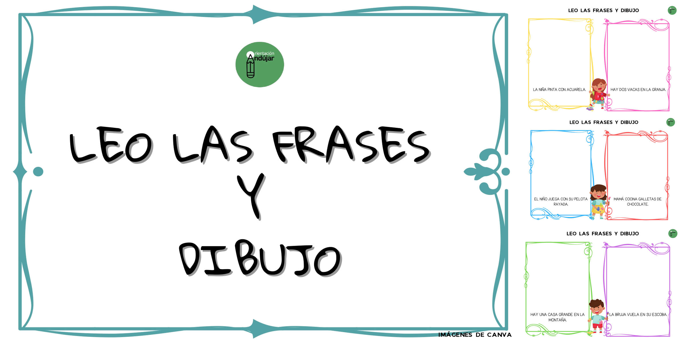 Leo las frases y dibujo - Orientacion Andujar