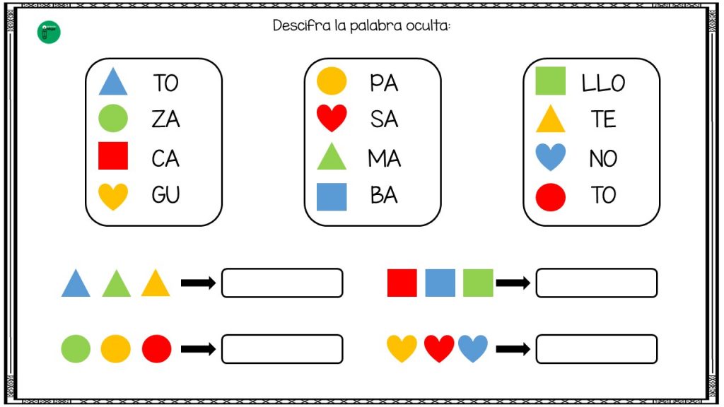 palabra oculta sílabas (5) - Orientación Andújar - Recursos Educativos