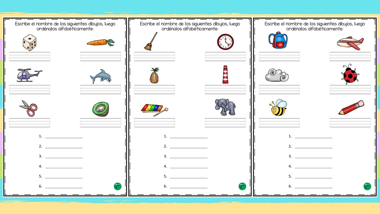 Primeros Nombres En Orden Alfabetico Orden Alfabético Worksheet For