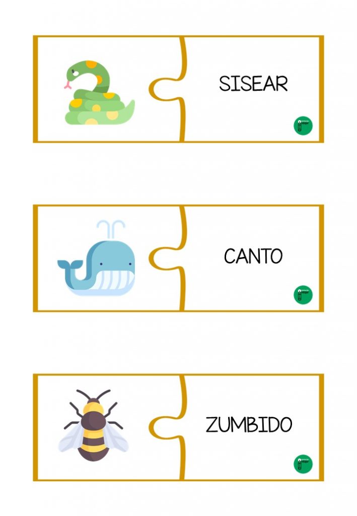 Puzzle manipulativo: El sonido de los animales - Orientacion Andujar