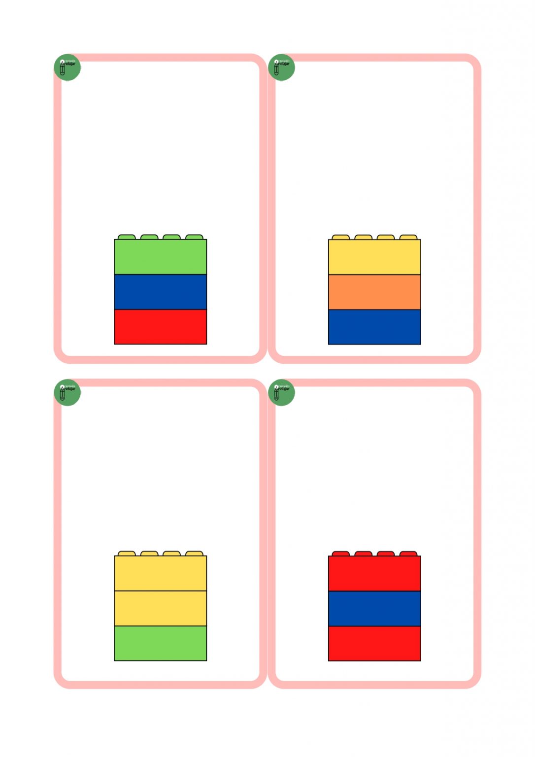 Juego de construcción con bloques de colores - Actividades de infantil ...