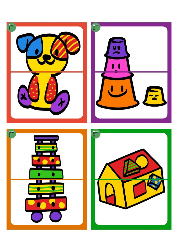 Rompecabezas de dos piezas para trabajar la atención y la motricidad ...