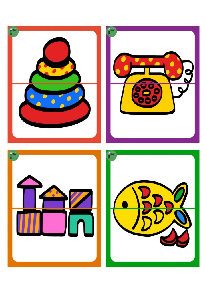 Rompecabezas de dos piezas para trabajar la atención y la motricidad ...