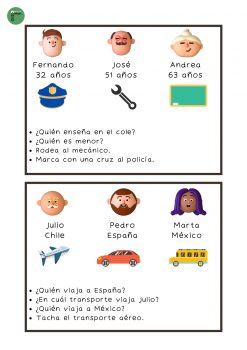 Tarjetas de comprensión lectora - Orientacion Andujar