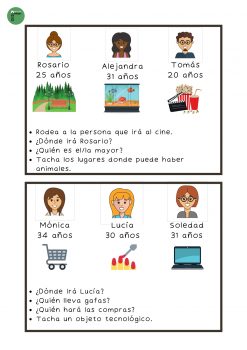 Tarjetas de comprensión lectora - Orientacion Andujar