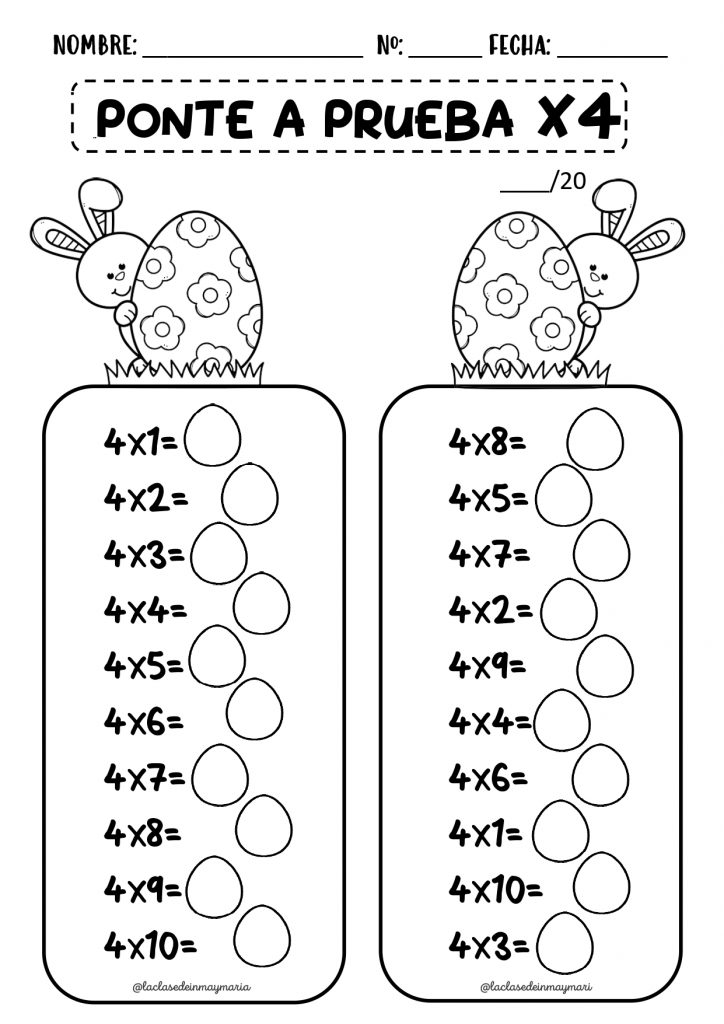 CONTROLES DE TABLAS DE MULTIPLICAR - Orientacion Andujar