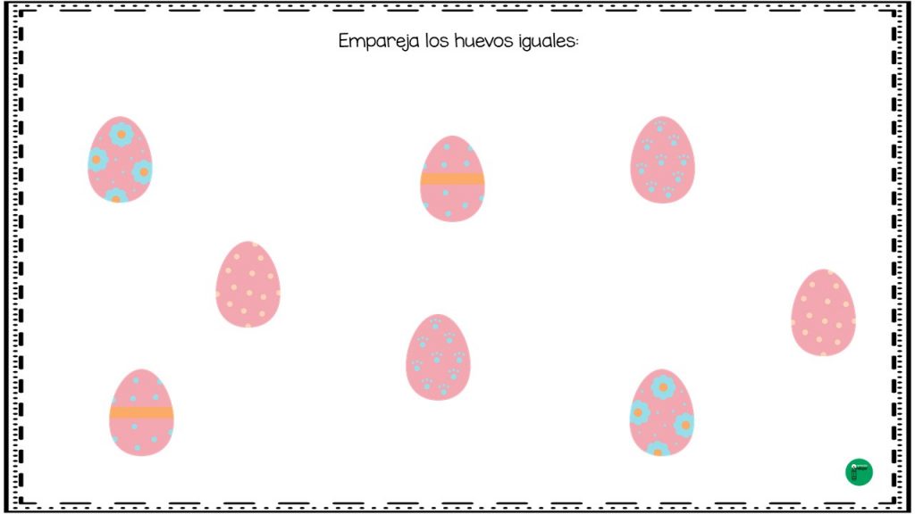 Percepción visual: Empareja los huevos de Pascua iguales - Orientacion ...