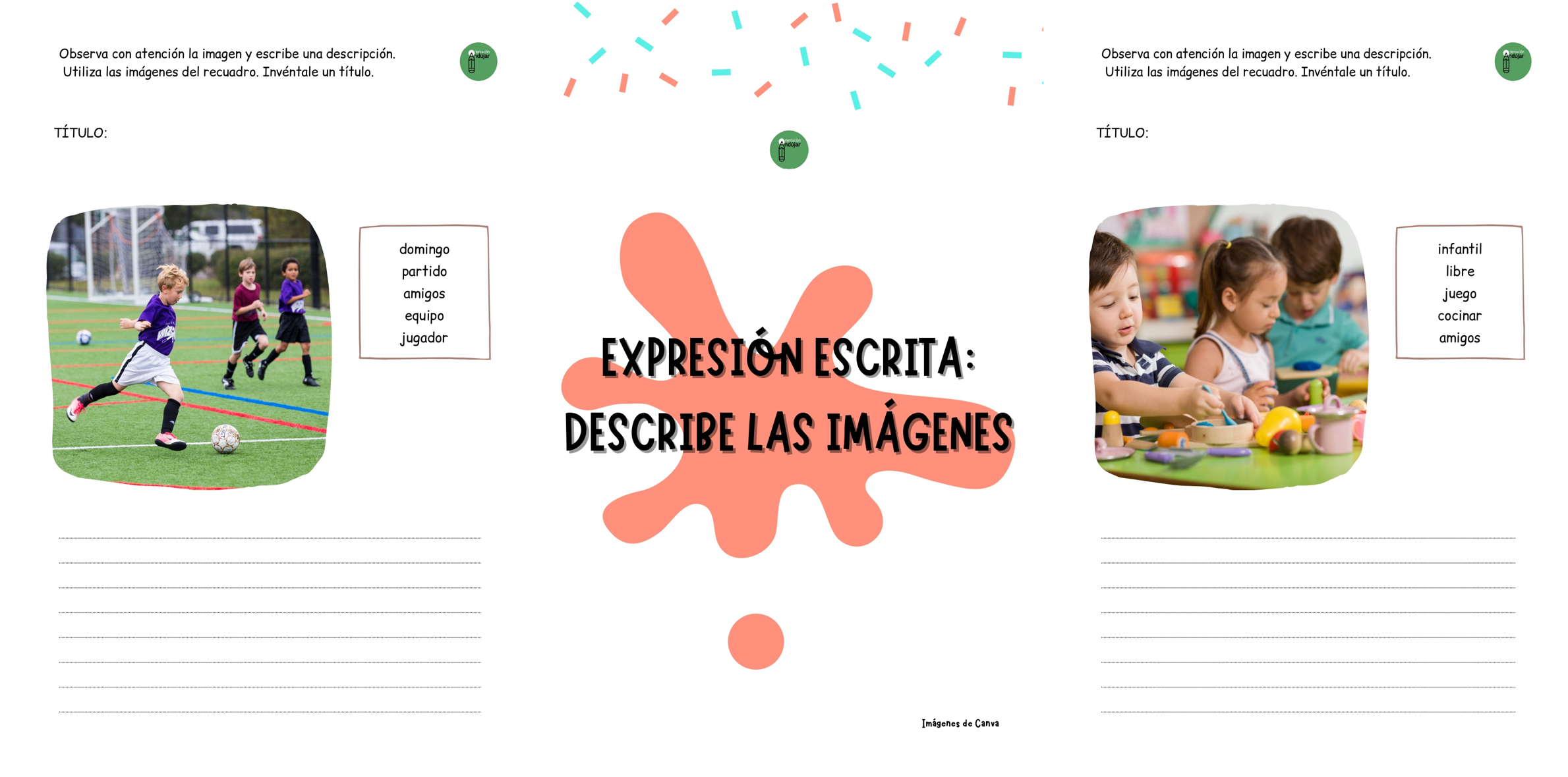 EXPRESIÓN ESCRITA: describe las imágenes - Orientacion Andujar