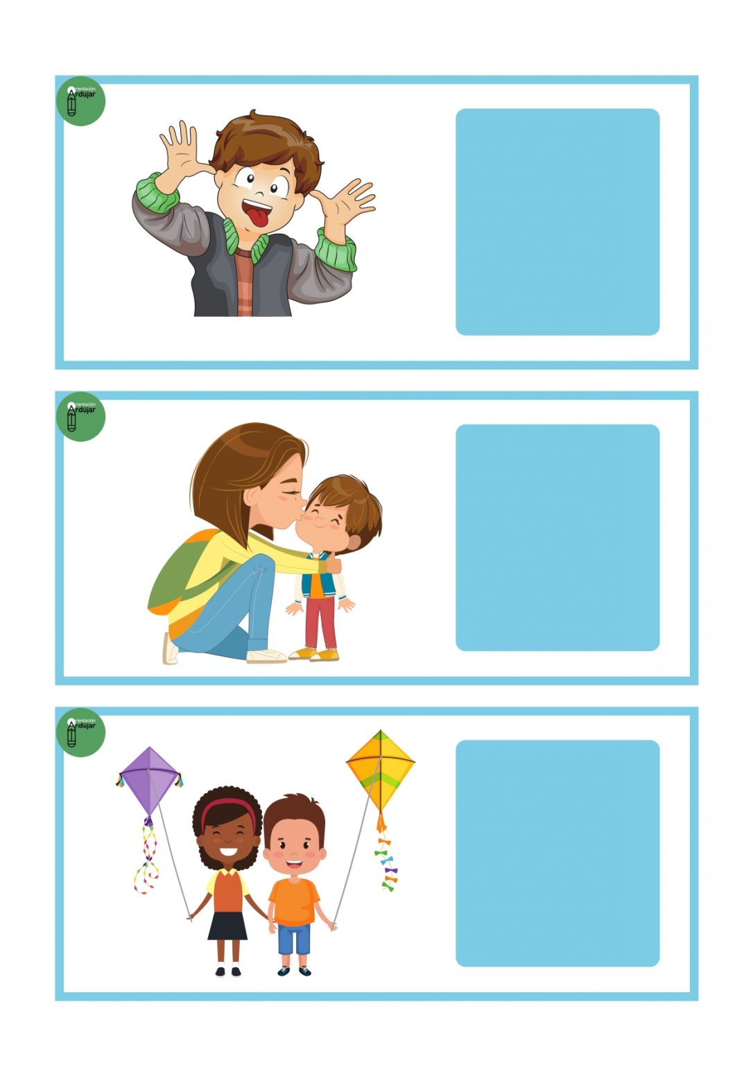 Trabajamos la educación emocional en casa con tarjetas ilustrativas ...