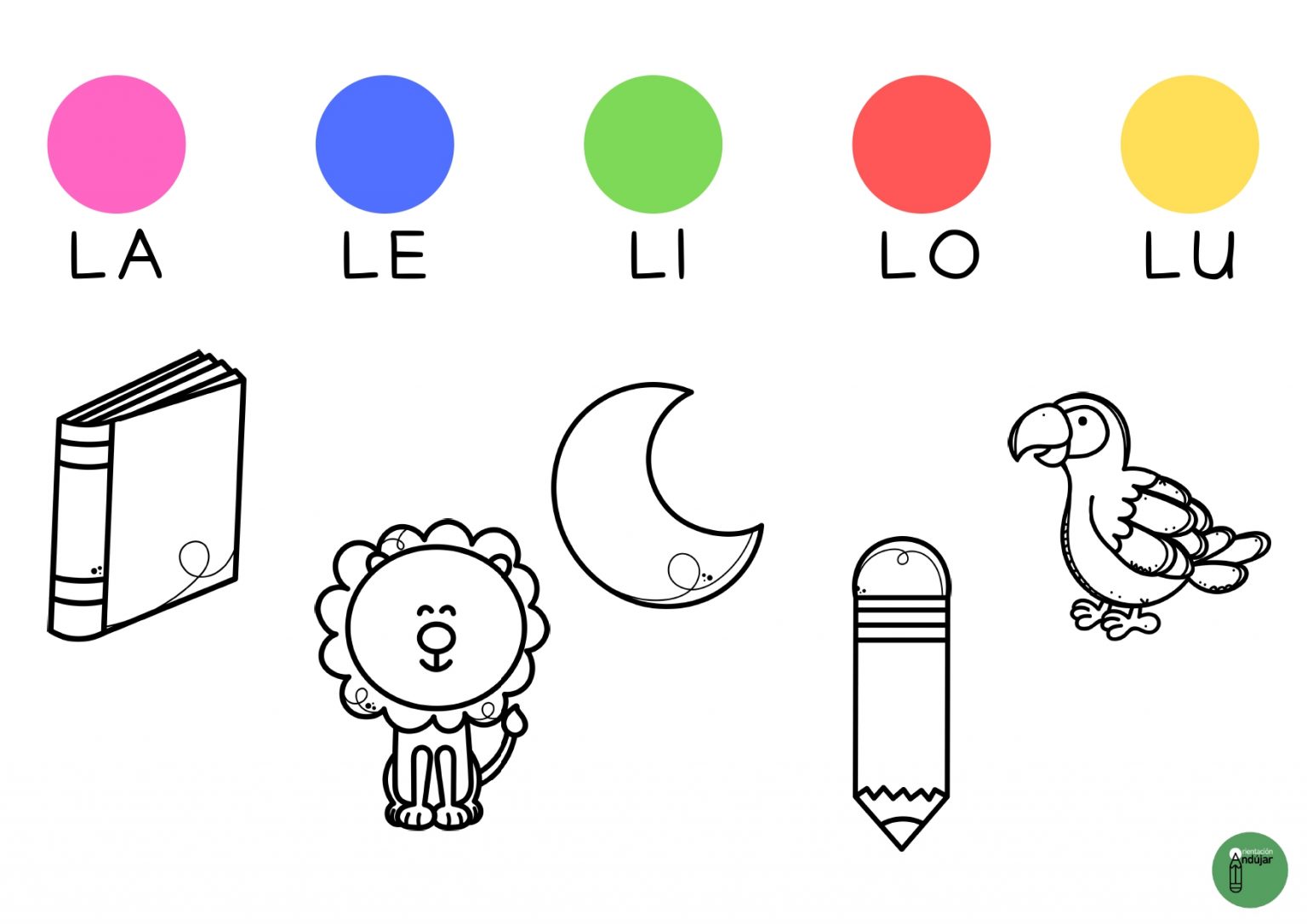 LECTOESCRITURA: colorea según la sílaba inicial de cada palabra ...