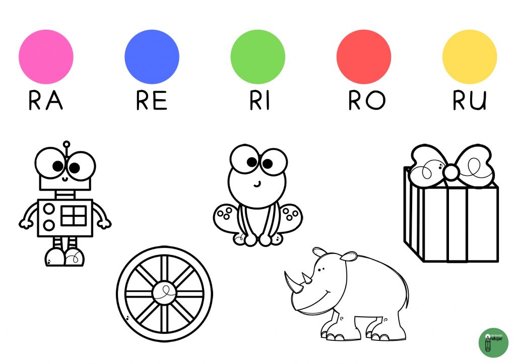 LECTOESCRITURA: colorea según la sílaba inicial de cada palabra ...