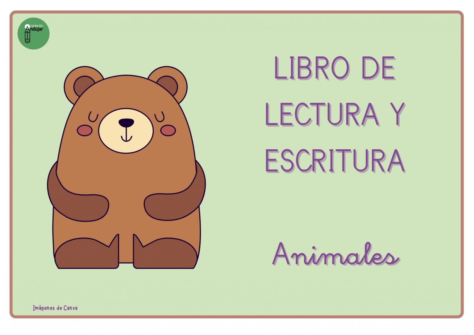 Libro de lectura y escritura: animales - Orientacion Andujar