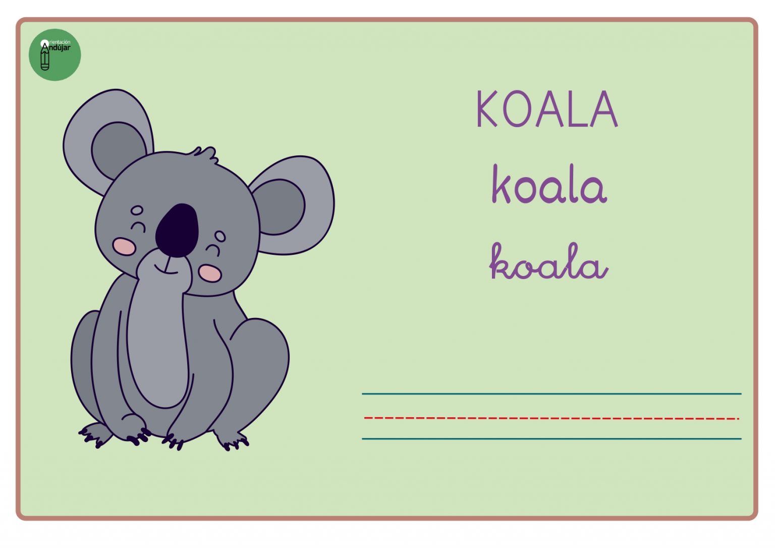 Libro de lectura y escritura: animales - Orientacion Andujar