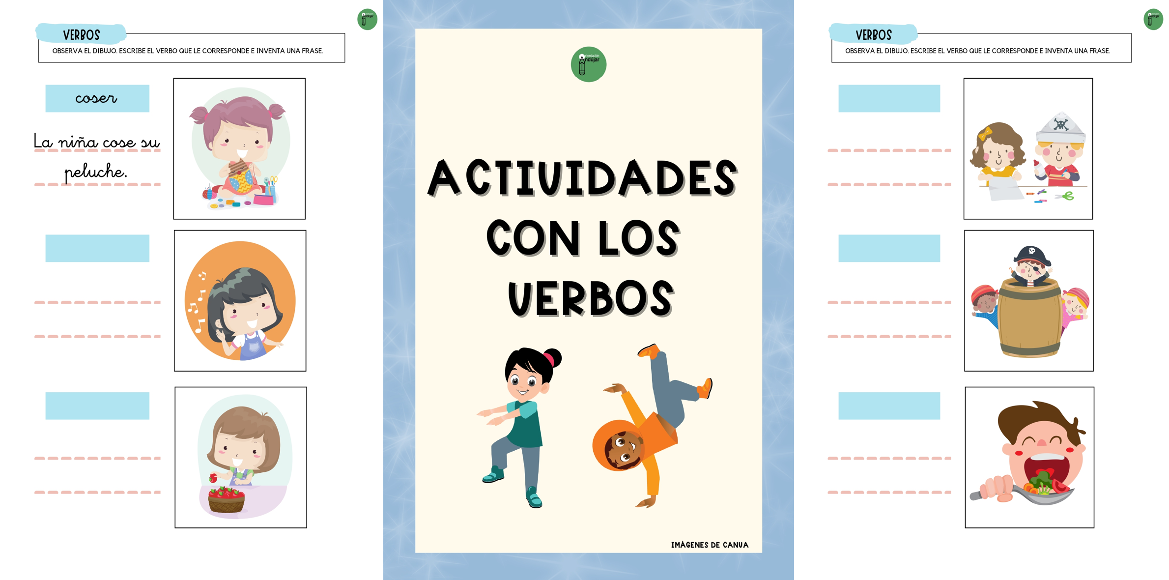 Hoja De Trabajo Para Identificar Verbos Com