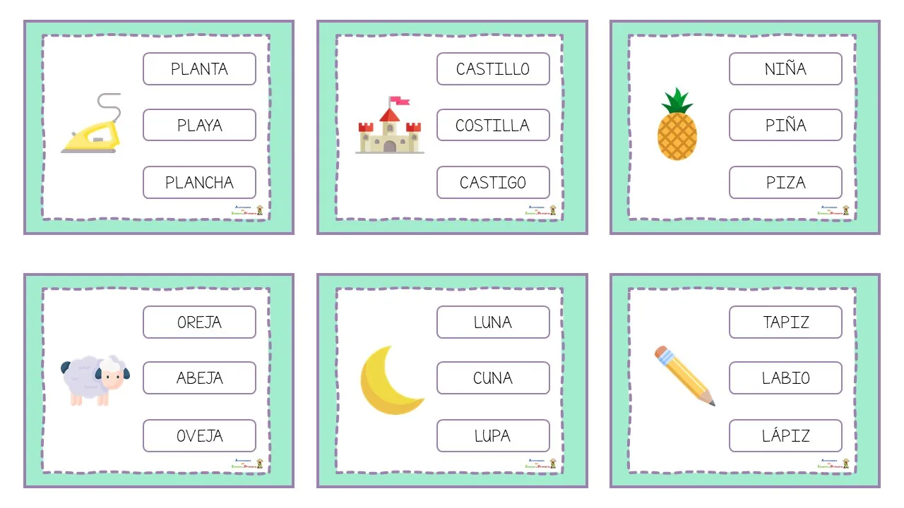Tarjetas: Asociación palabra - imagen, especial dislexia - Orientacion ...