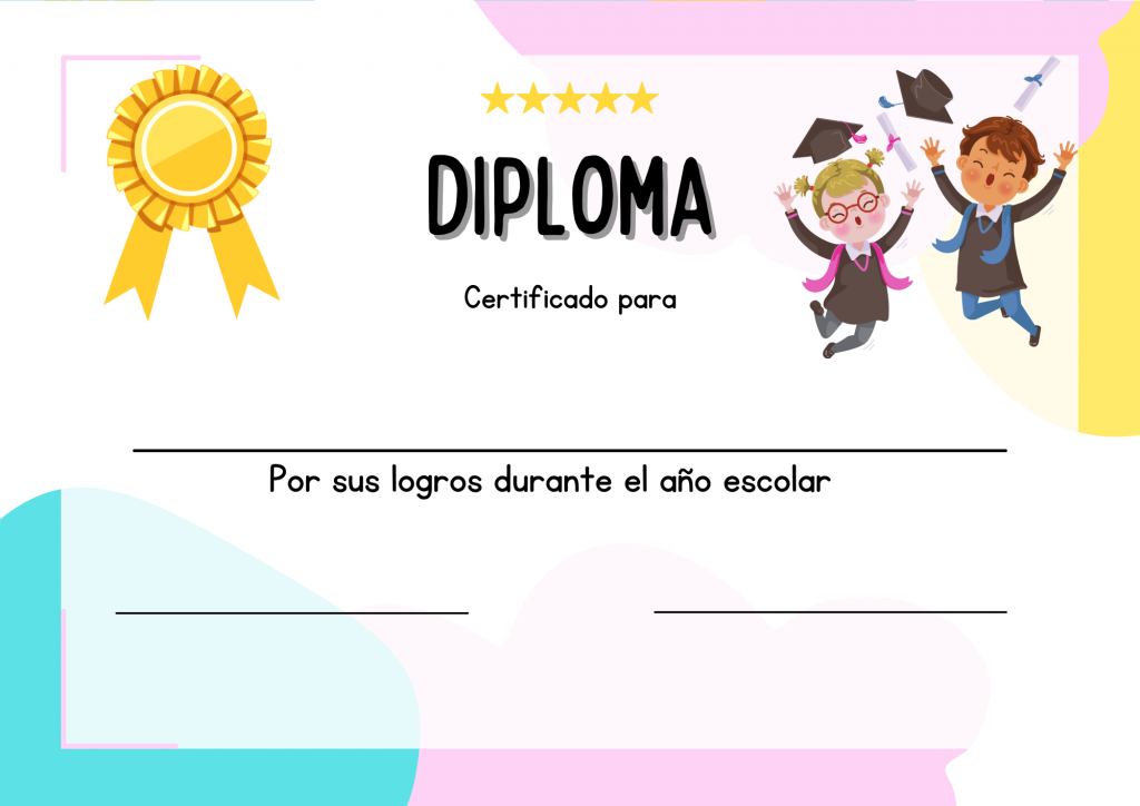 Colección Diplomas Fin de curso EDITABLES - Orientacion Andujar