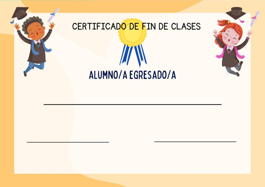 Colección Diplomas Fin de curso EDITABLES - Orientacion Andujar