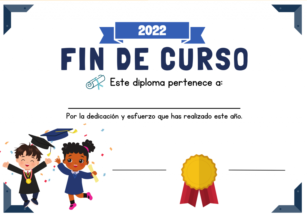 Colección Diplomas Fin de curso EDITABLES - Orientacion Andujar