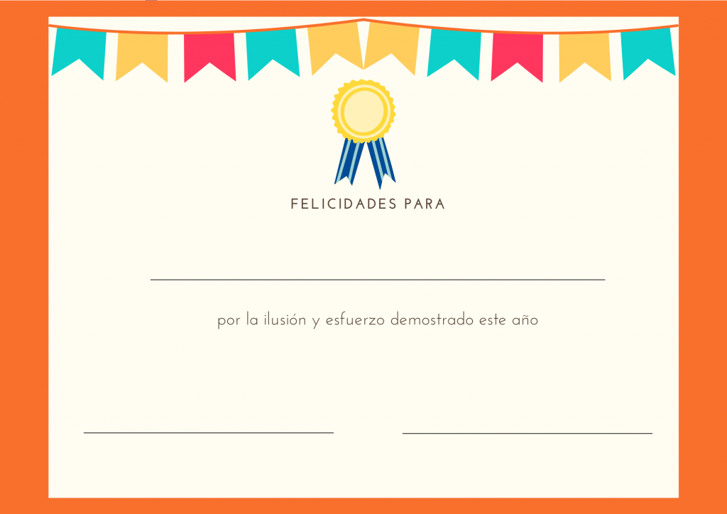 Colección Diplomas Fin de curso EDITABLES - Orientacion Andujar