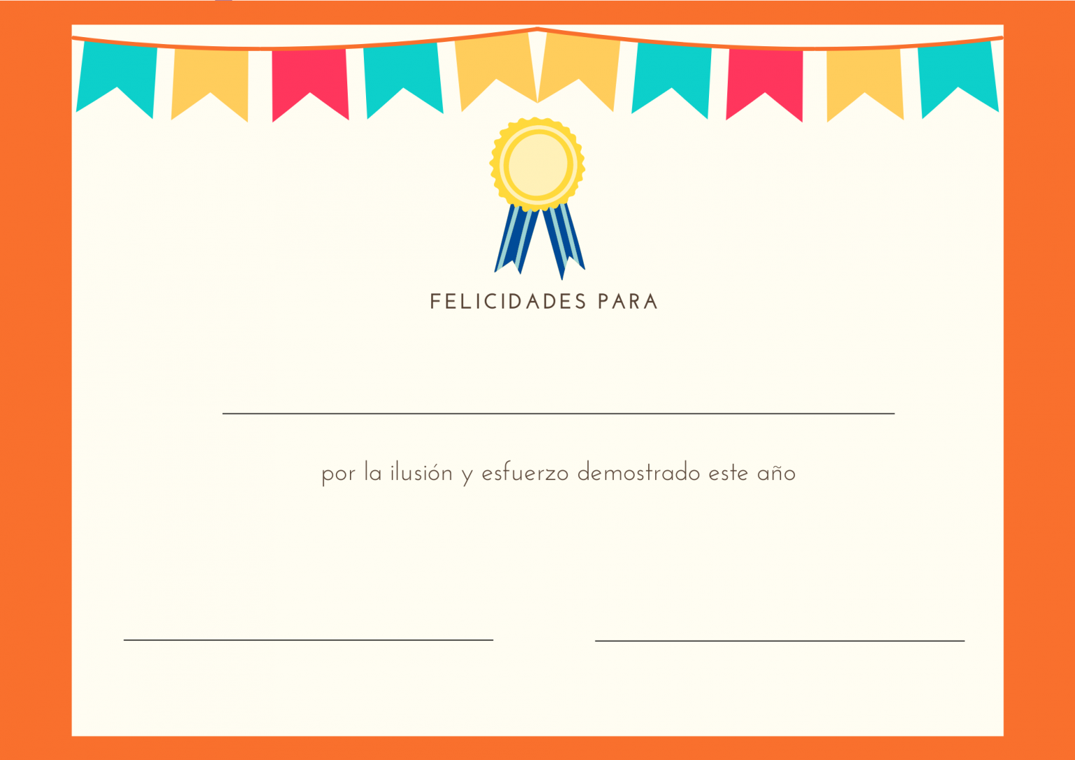 Colección Diplomas Fin de curso EDITABLES - Orientacion Andujar