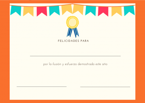 Colección Diplomas Fin de curso EDITABLES - Orientacion Andujar