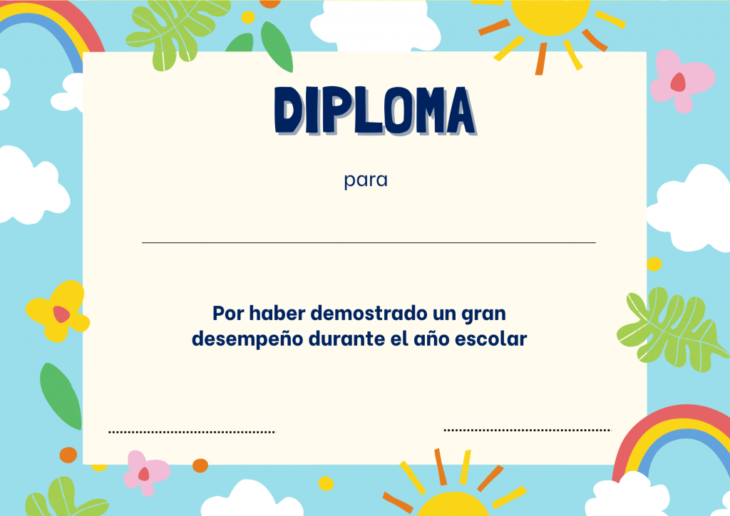Diplomas editables para entregar a final de curso - Actividades de ...