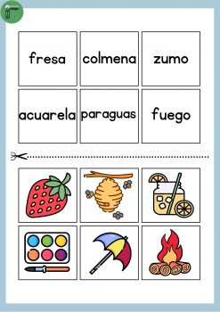 COMPRENSIÓN LECTORA DE PALABRAS: lee, recorta y pega - Orientacion Andujar