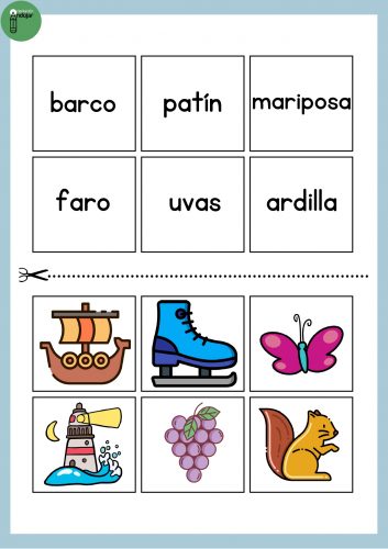 COMPRENSIÓN LECTORA DE PALABRAS: lee, recorta y pega - Orientacion Andujar