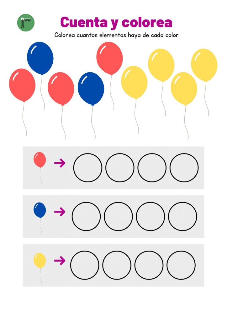 Cuenta y colorea - Orientacion Andujar