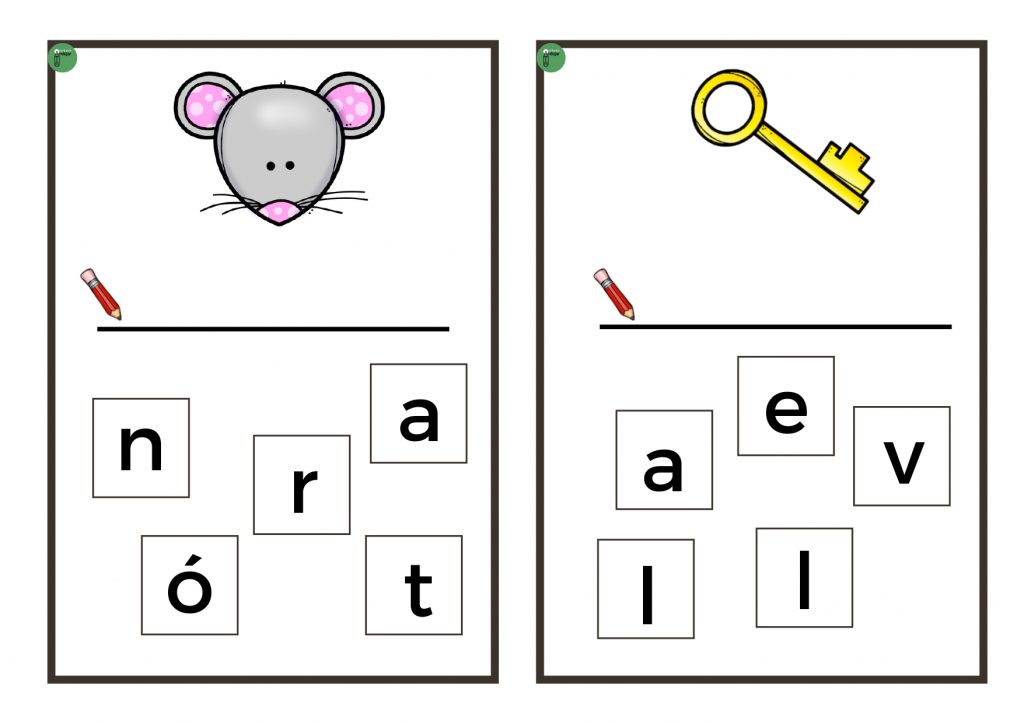LECTOESCRITURA: letras mezcladas - Orientacion Andujar