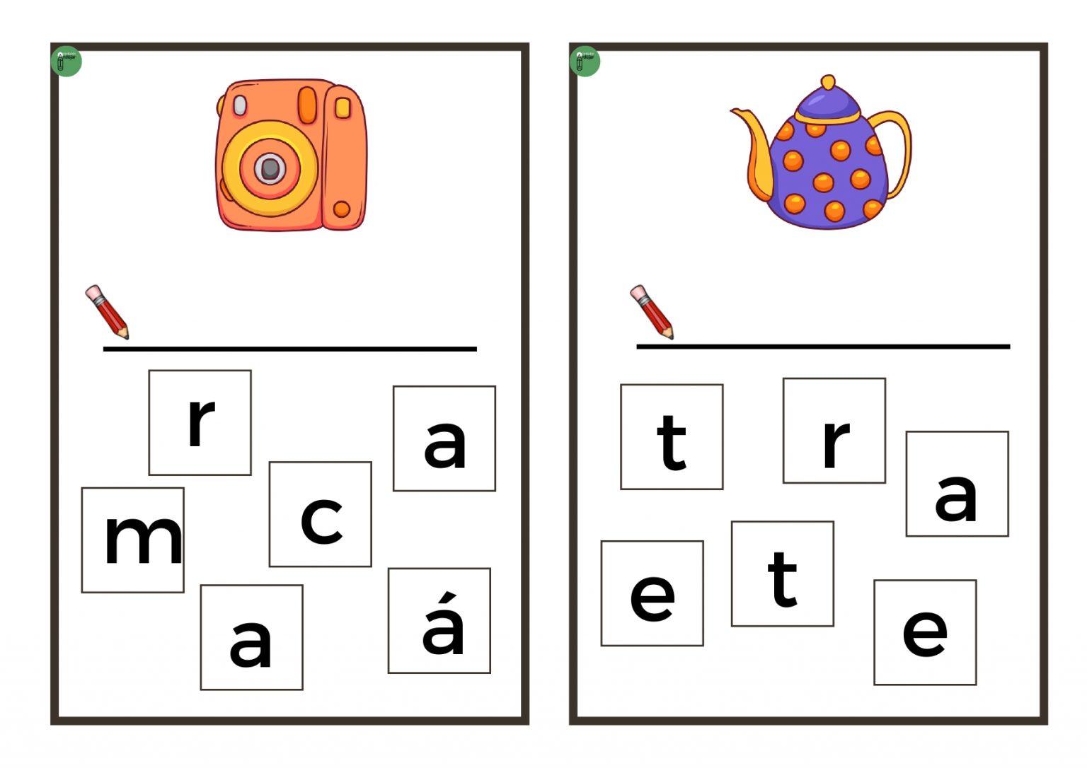 LECTOESCRITURA: letras mezcladas - Orientacion Andujar