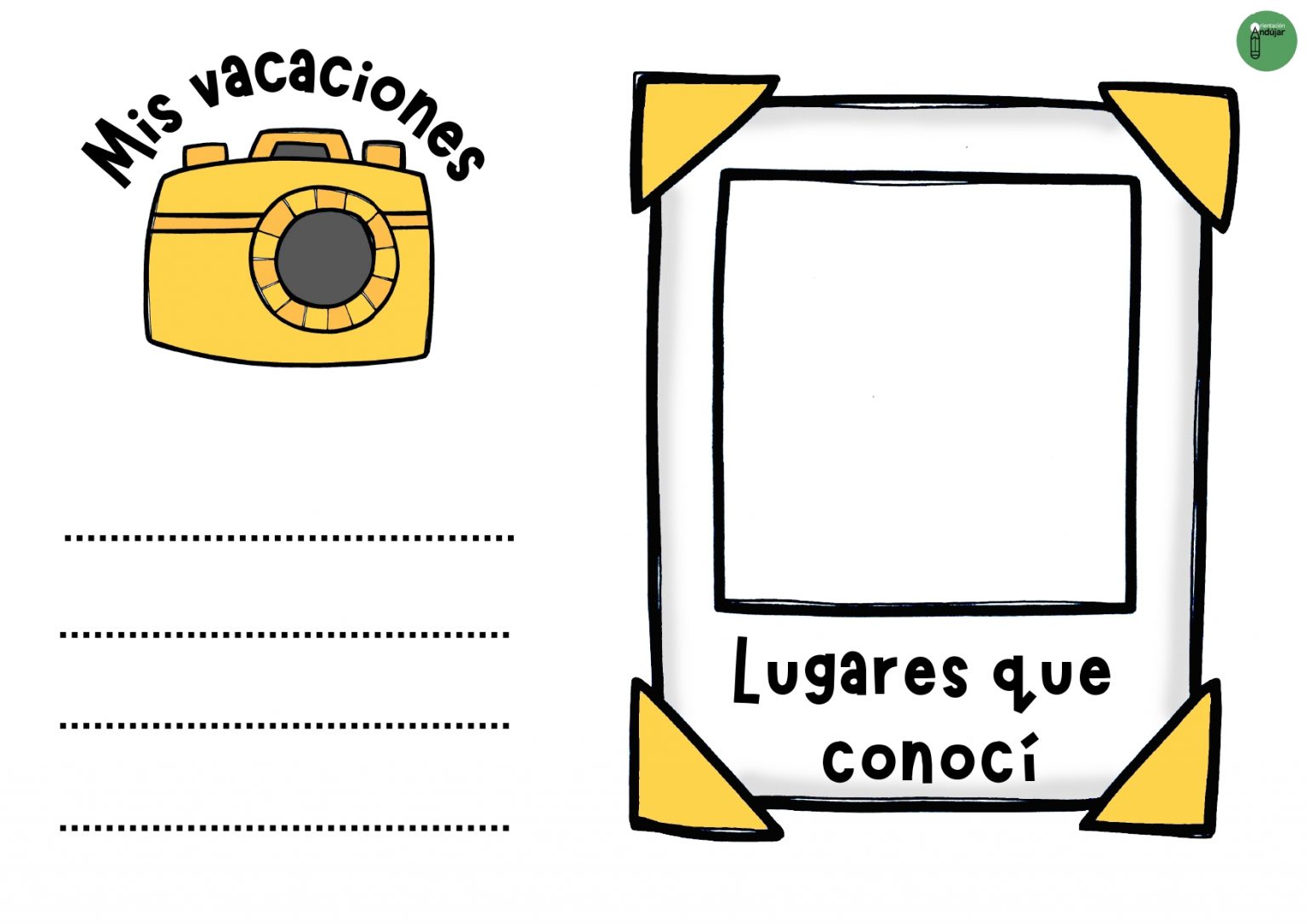 Mi diario de vacaciones: dibuja y escribe - Orientacion Andujar