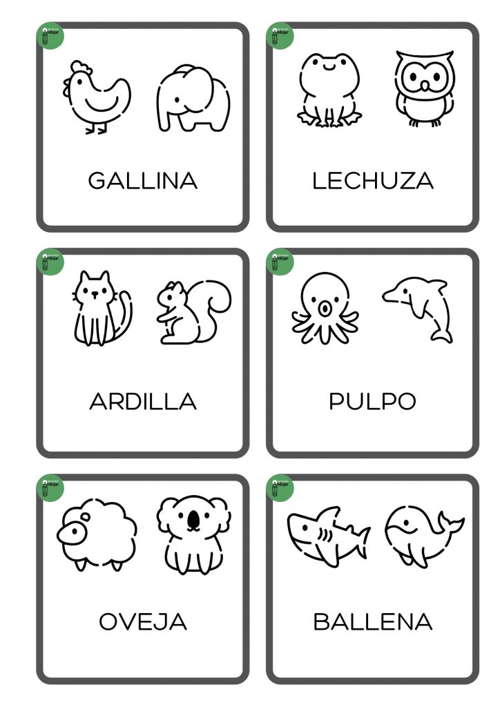 Iniciación a la lectura: Vocabulario de animales - Actividades de ...