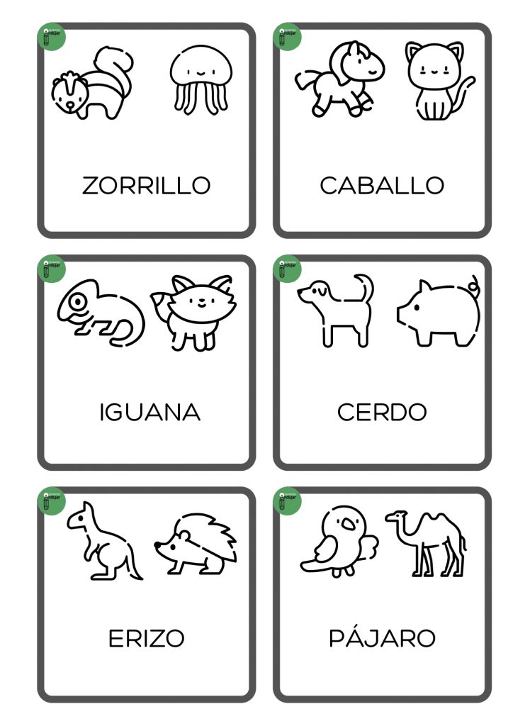 Iniciación a la lectura: Vocabulario de animales - Actividades de ...