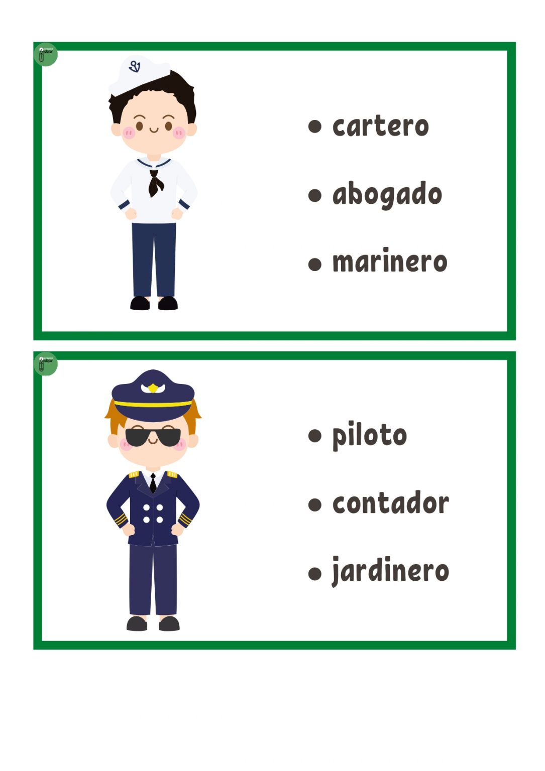 VOCABULARIO profesiones y oficios: selecciona la respuesta correcta ...