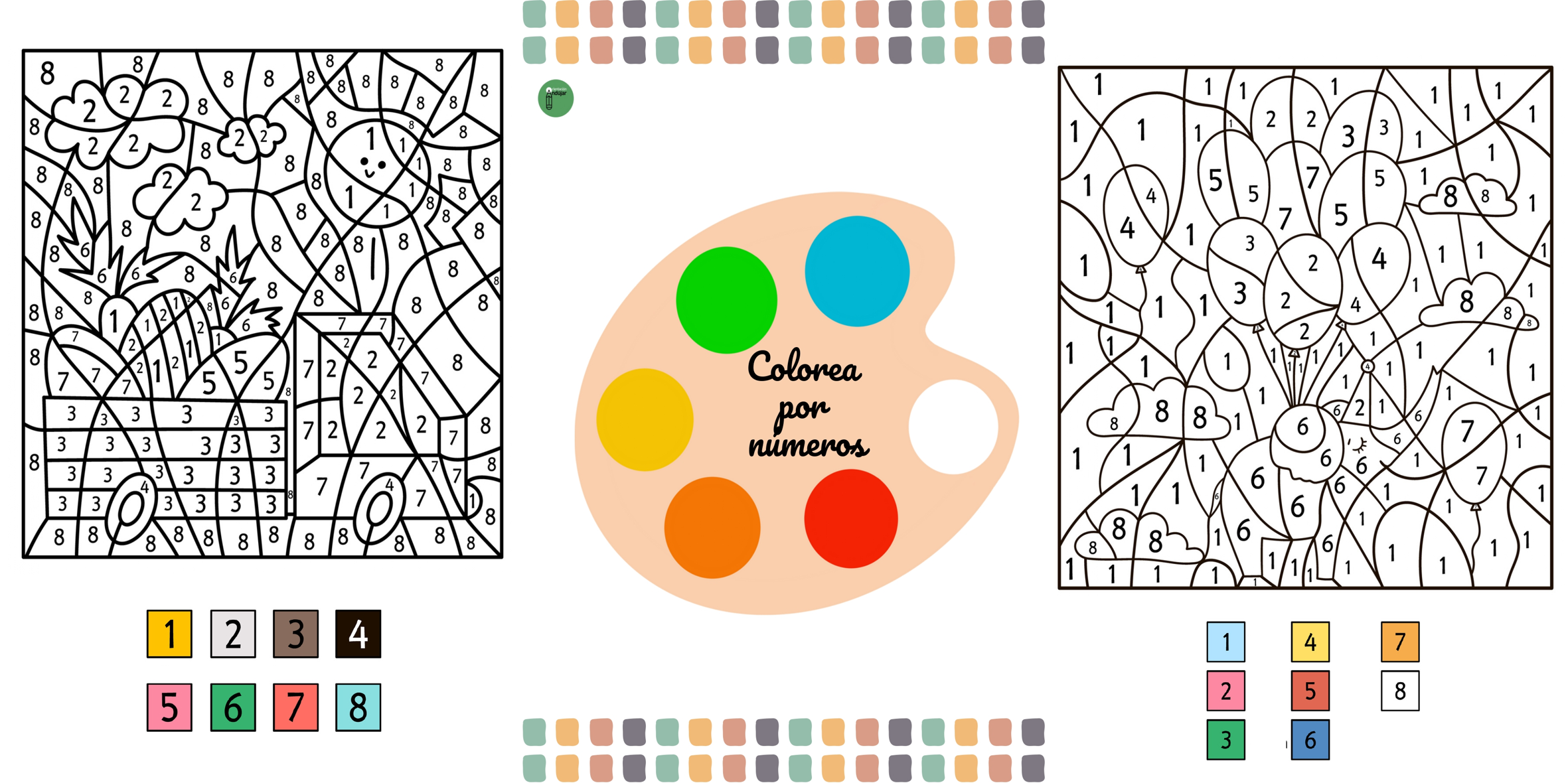 Hojas De Trabajo Avanzadas Para Colorear Por Números