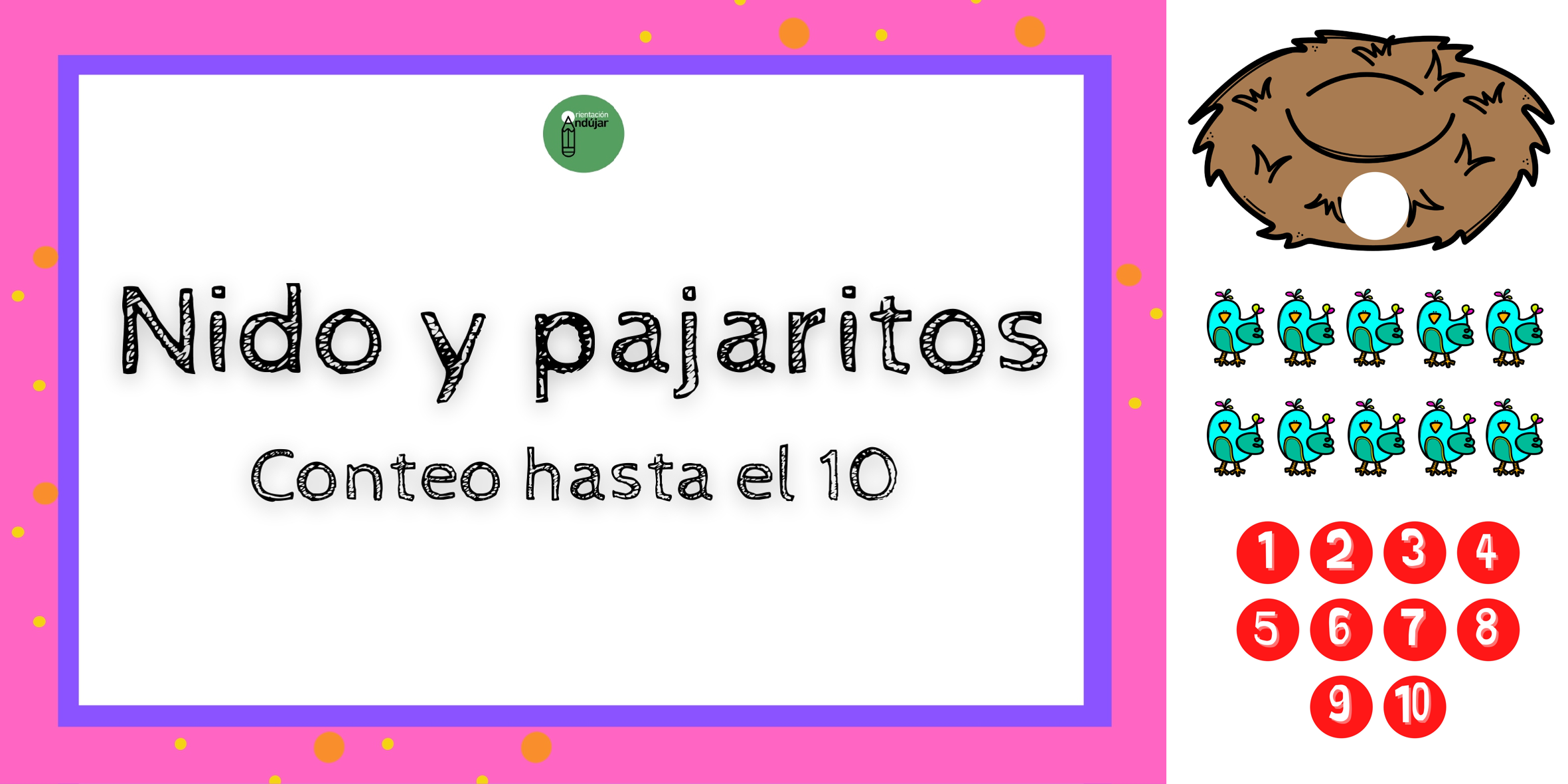 Nido y pajaritos: conteo hasta el 10 - Orientacion Andujar