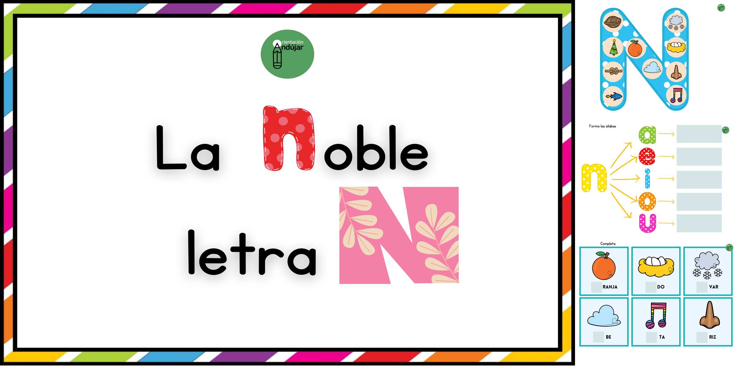 La Letra N Es Para Dibujos Con La Letra N | EducaMundo