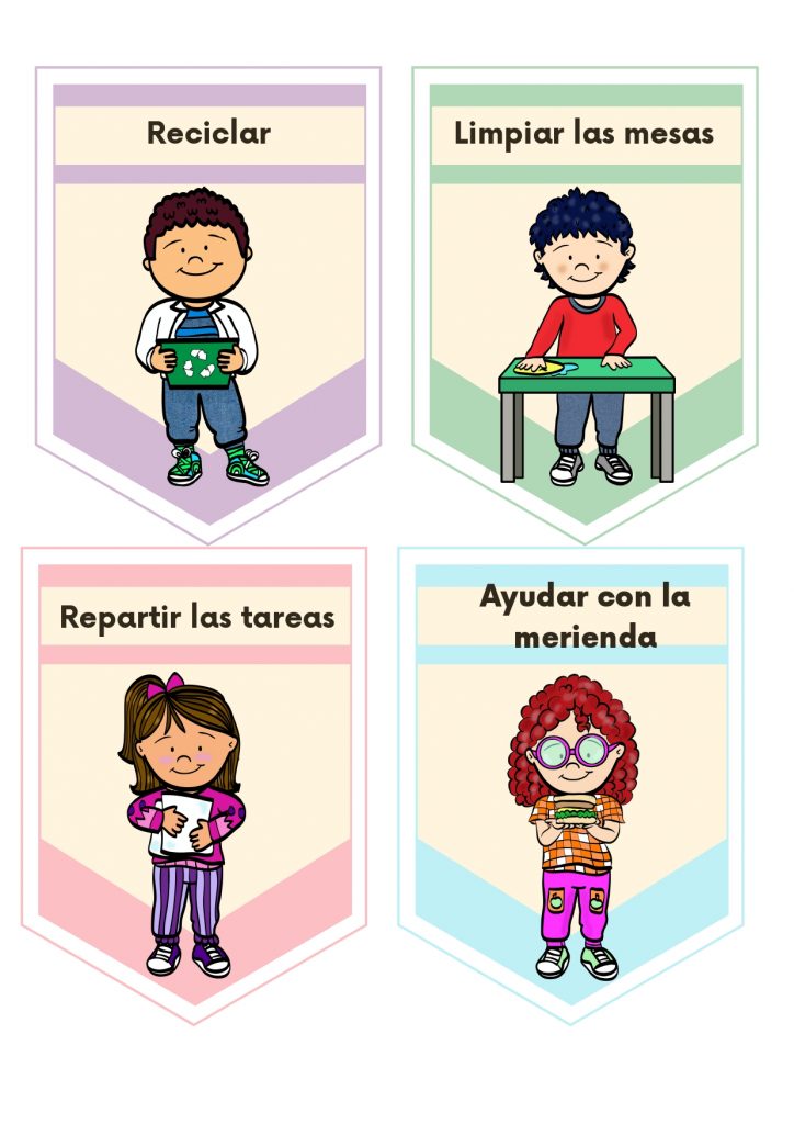 Ayudantes del aula: bonitas tarjetas - Orientacion Andujar